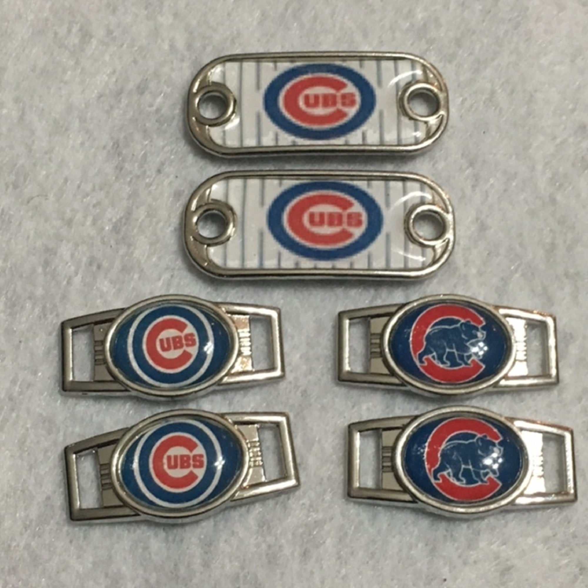 2 ~ Chicago Cubs MLB Paracord Charms Oval or Mini Dog Tag shoelace cha ...